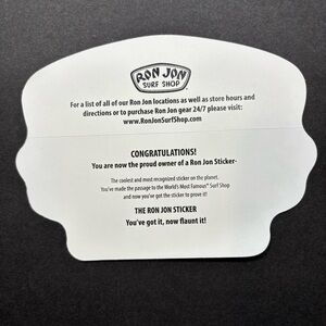 Ron Jon | Other | Ron Jon Surf Shop Sticker Decal One Of A Kind Cocoa ...